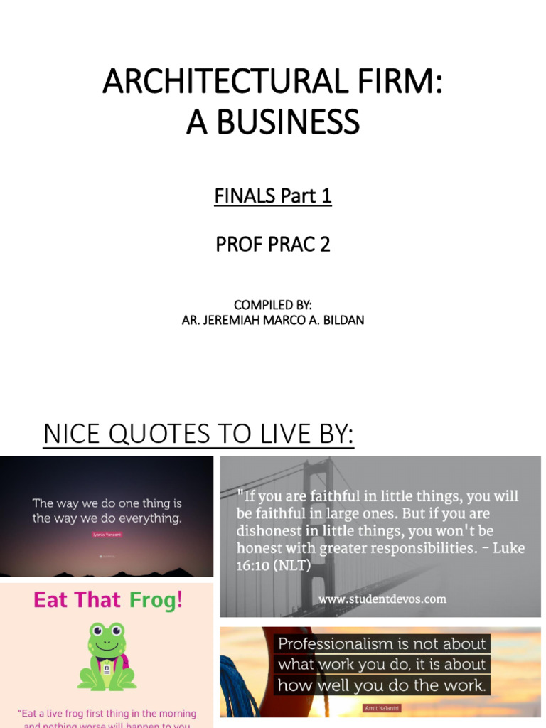 Pp2 Final Notes Part 1 Pdf Architect