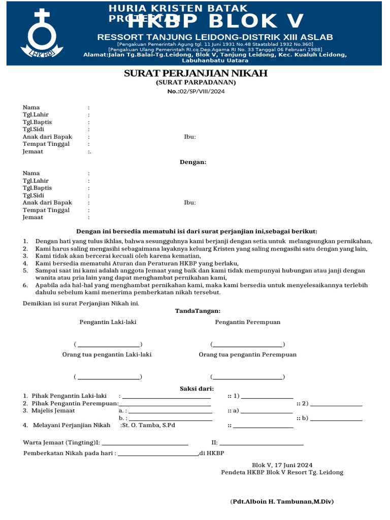 Surat-Perjanjian-Pra Nikah | PDF