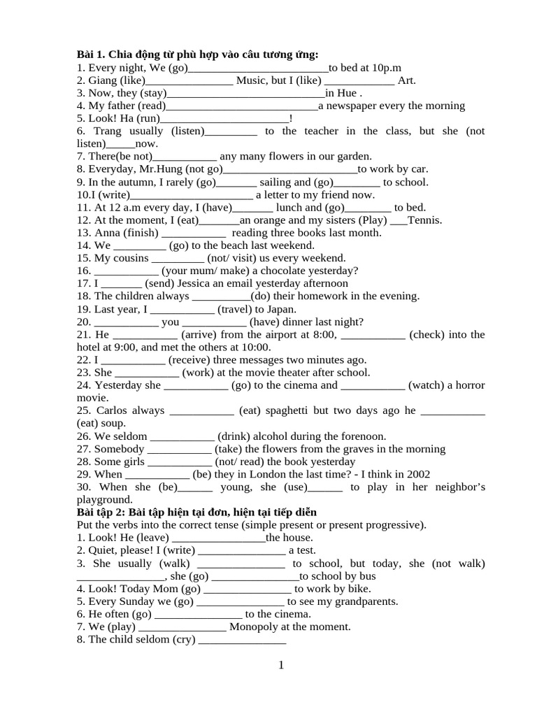 Bài Tập Htđ, Httd | PDF