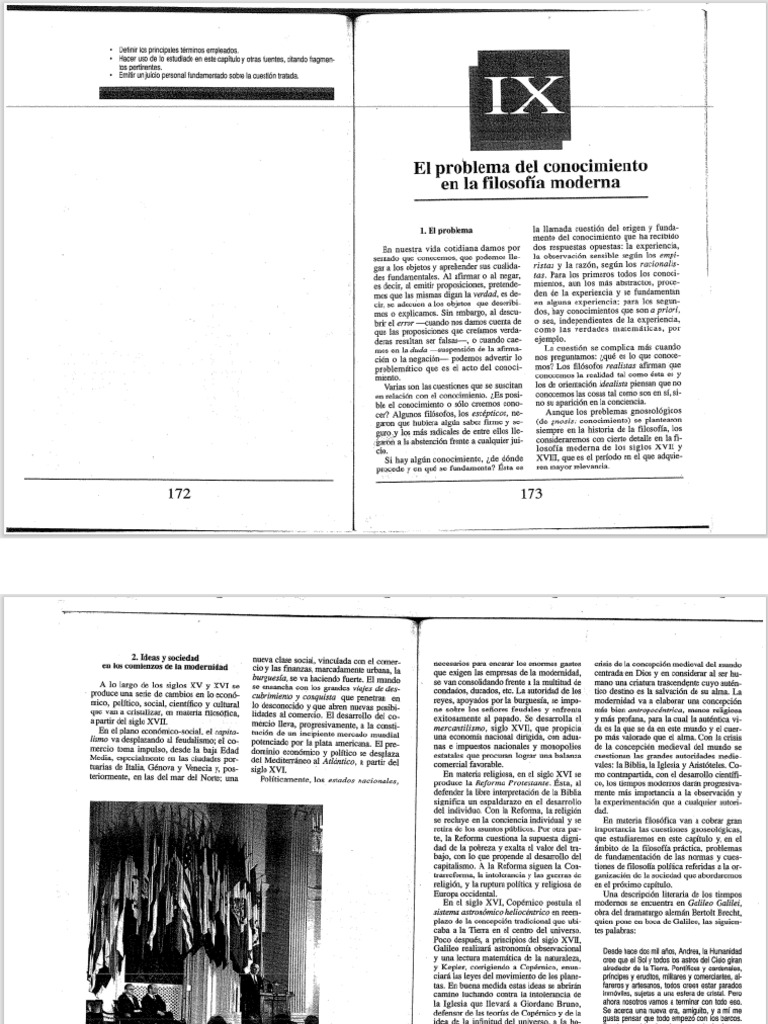FILOSOFÍA MODERNA - Obiols | PDF