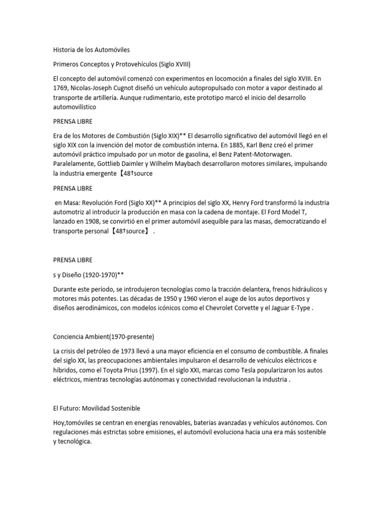 Los Automoviles Por La Historia | PDF
