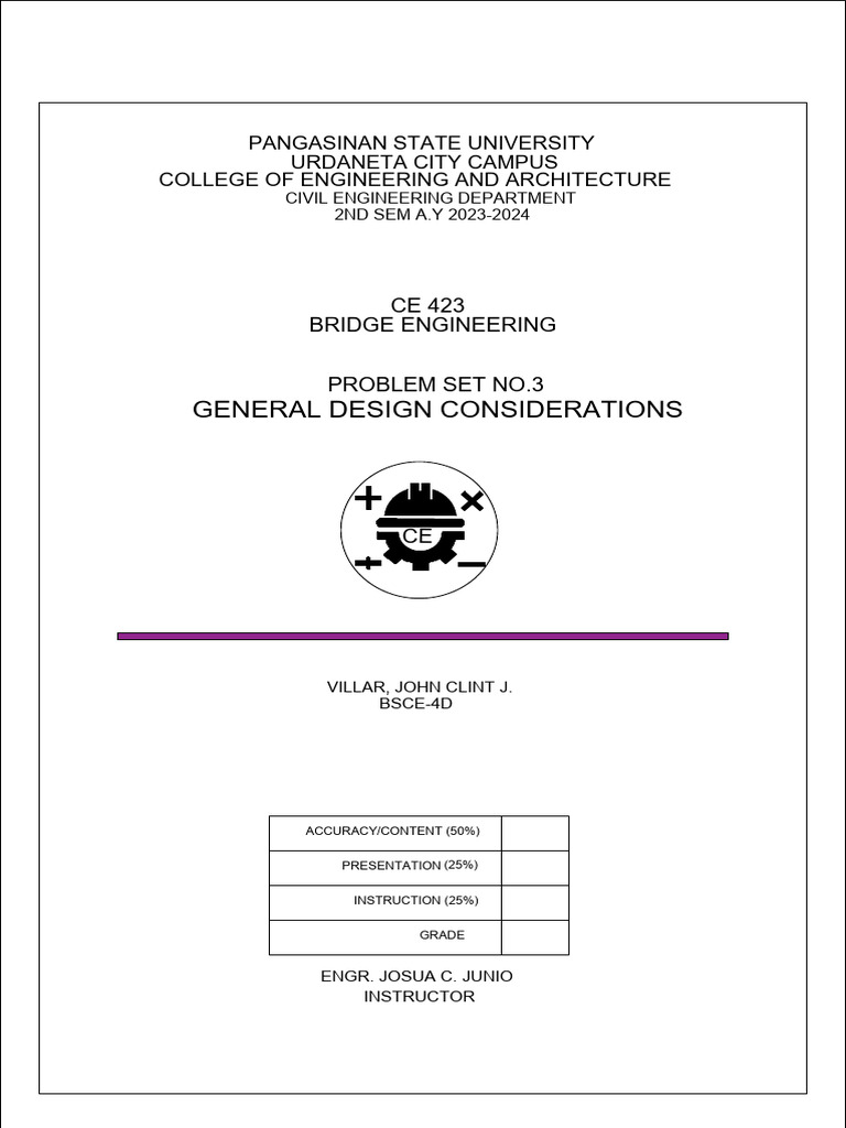 Bridge engineering sample | PDF | Reliability Engineering | Structural Load