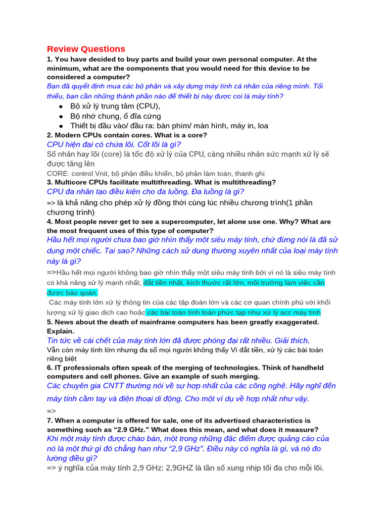 Review & Discussion Question | PDF