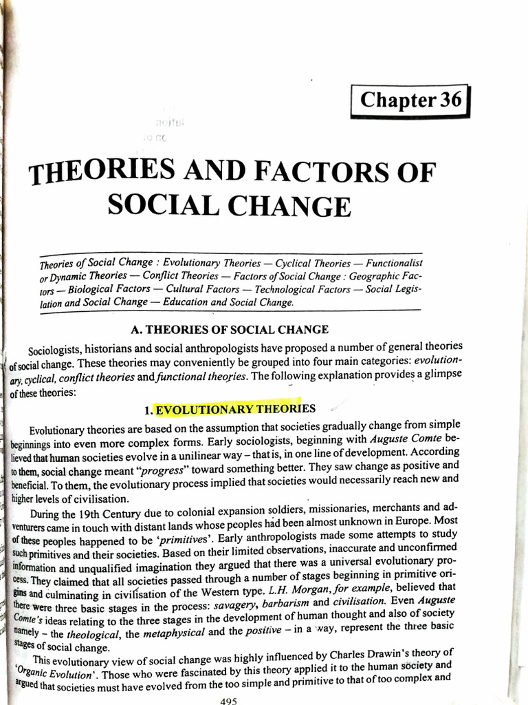 Theories of Social Change Explained | PDF | Evolution | Society