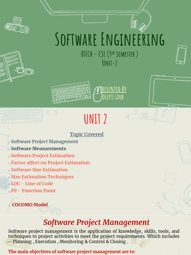 Unit-2-Lecture PPT - Partial Topic | PDF | Project Management | Software