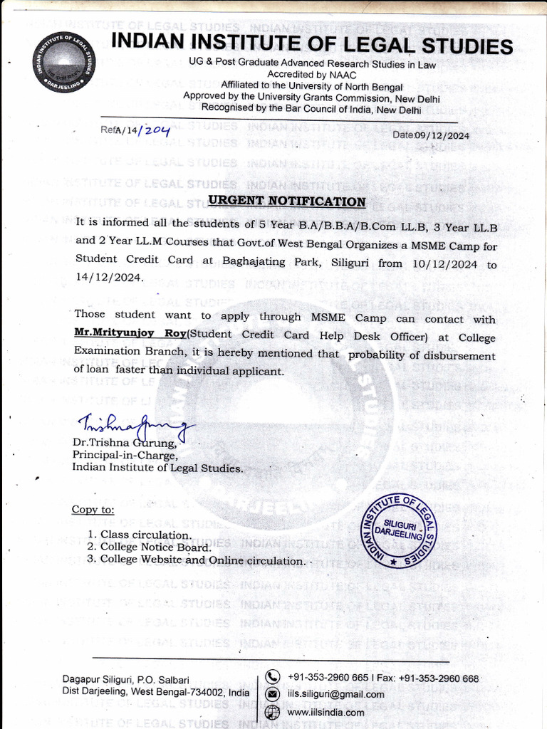 Urgent Notification 1 | PDF
