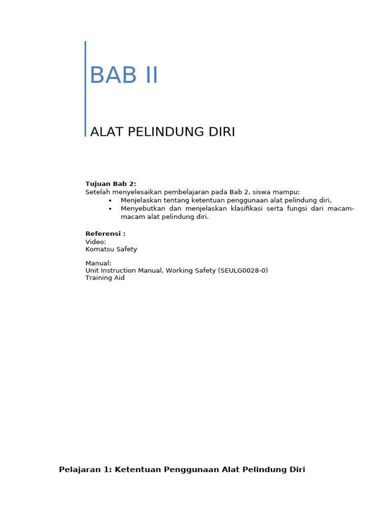 BAB2 - Alat Pelindumg Diri | PDF