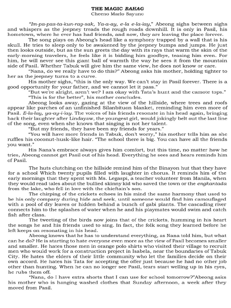 The Magic Bahag | PDF