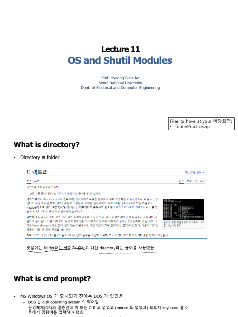 11 OS&ShutilModules | PDF | Command Line Interface | Computer File