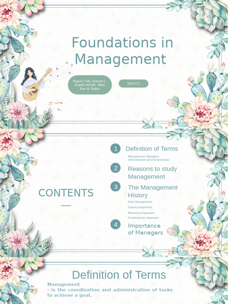 Foundations in Management Part 1 | PDF | System | Motivation