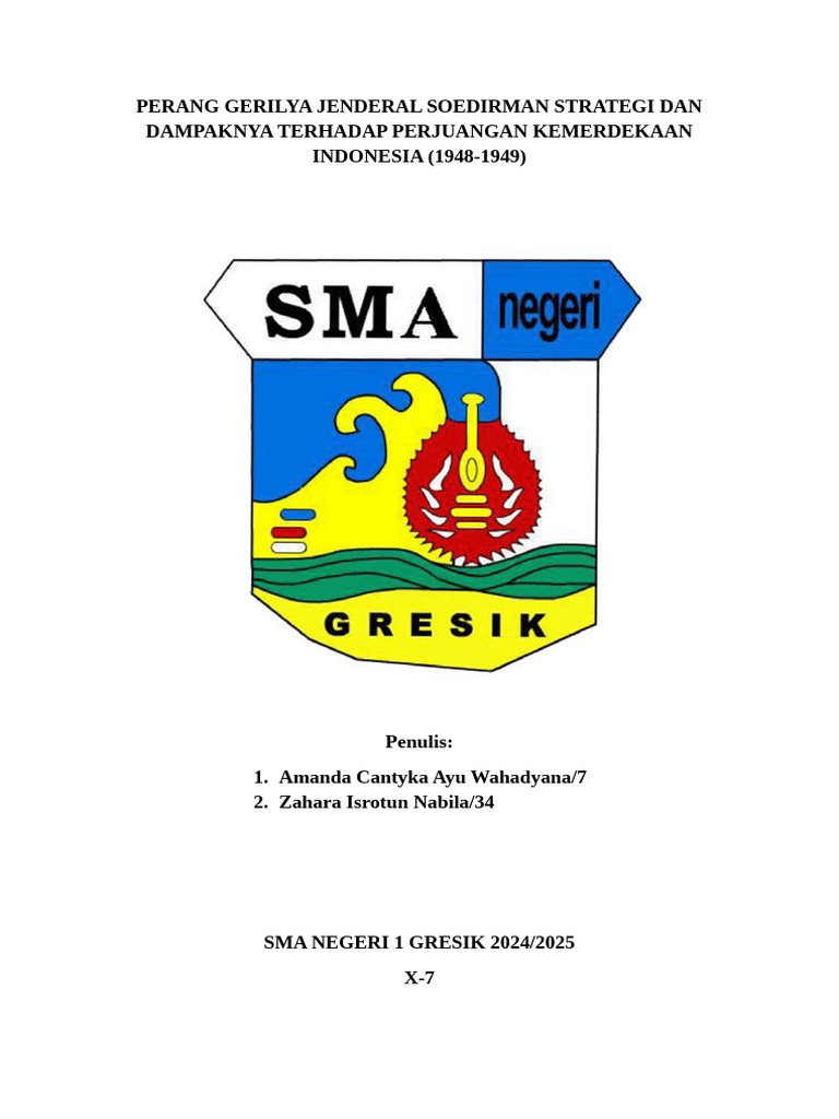 Strategi Perang Gerilya Jenderal Soedirman | PDF