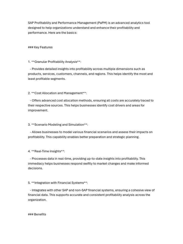 SAP PAPM Basics | PDF