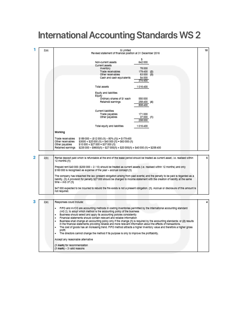IAS 2: Accounting for Assets and Liabilities | PDF | Equity (Finance ...
