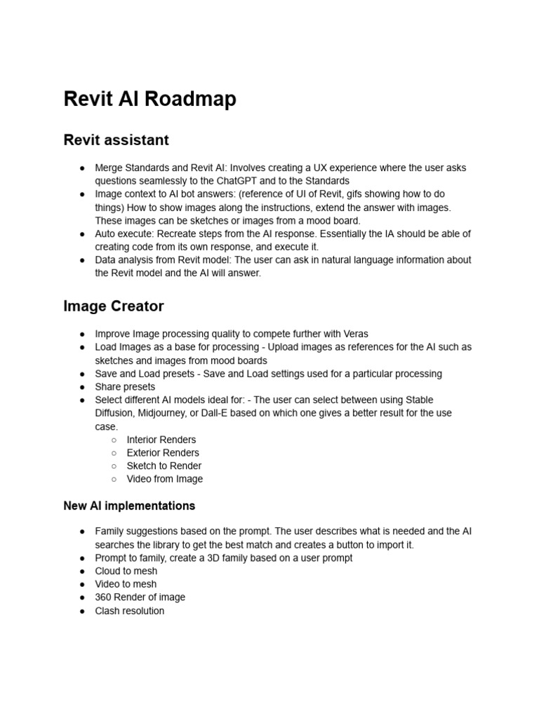 Revit AI Roadmap | PDF