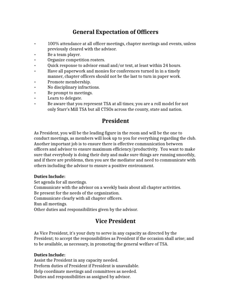 SMHS TSA Officer Handbook | PDF | Presidents Of The United States ...