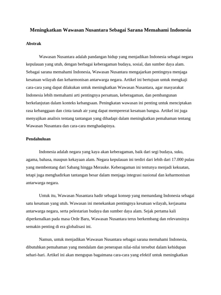 Artikel Pendidikan Kewarganegaraan Tugas 1 Sems 2 | PDF