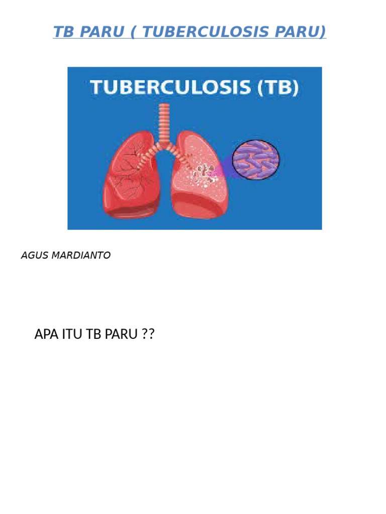 TB Paru (Tuberculosis Paru) | PDF