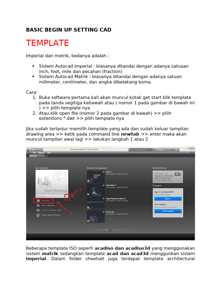 Basic Begin Up Setting Cad | PDF