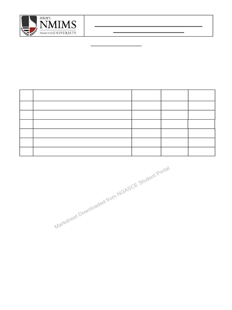 Semester 3 Marksheet | PDF