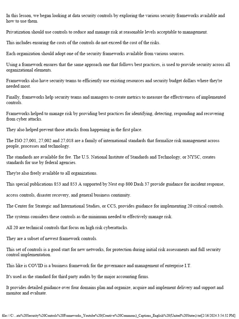 6.2V1_Transcript | PDF | Computer Security | Security