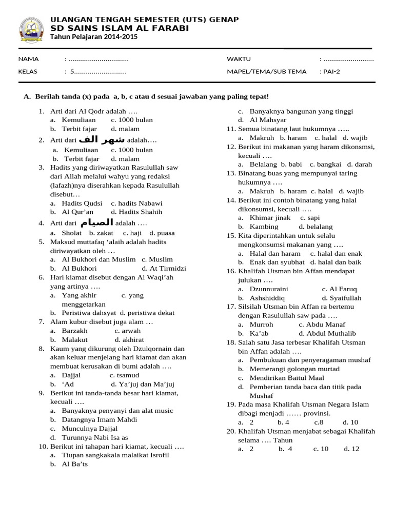 Soal Uts 2 Ardi | PDF