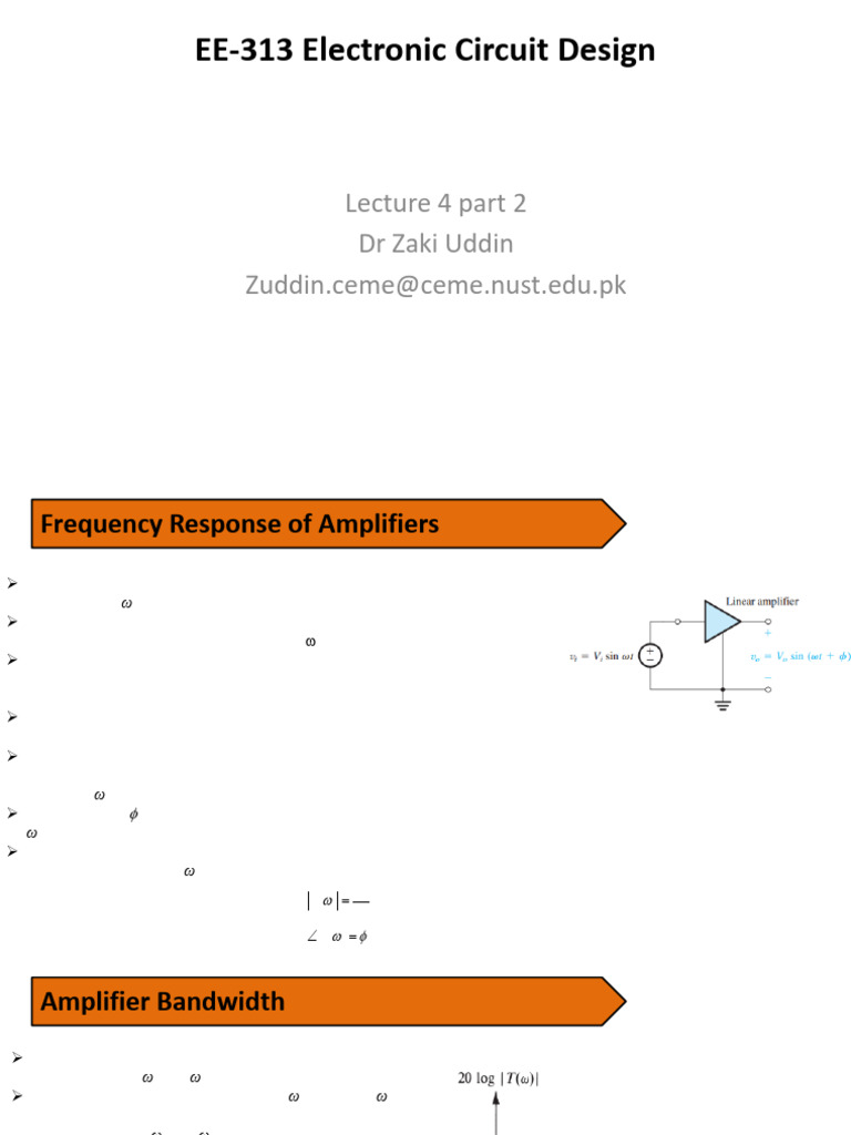 Lecture-4-Part 2-ECD-DE44 | PDF | Amplifier | Low Pass Filter