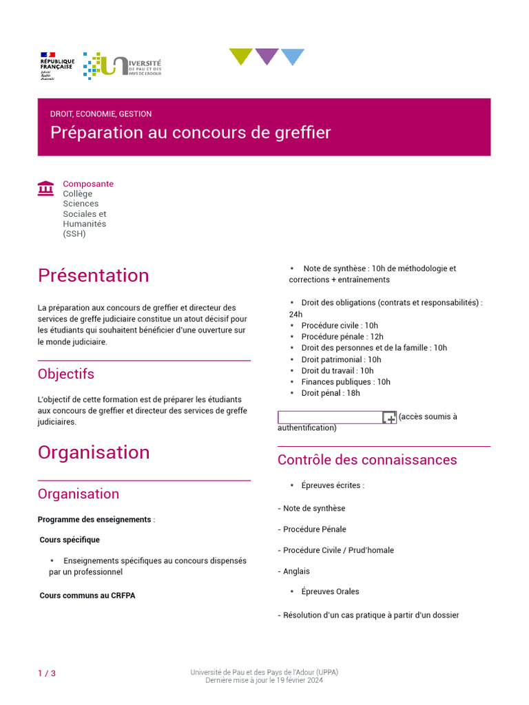 Préparation au Concours de Greffier | PDF | Greffier