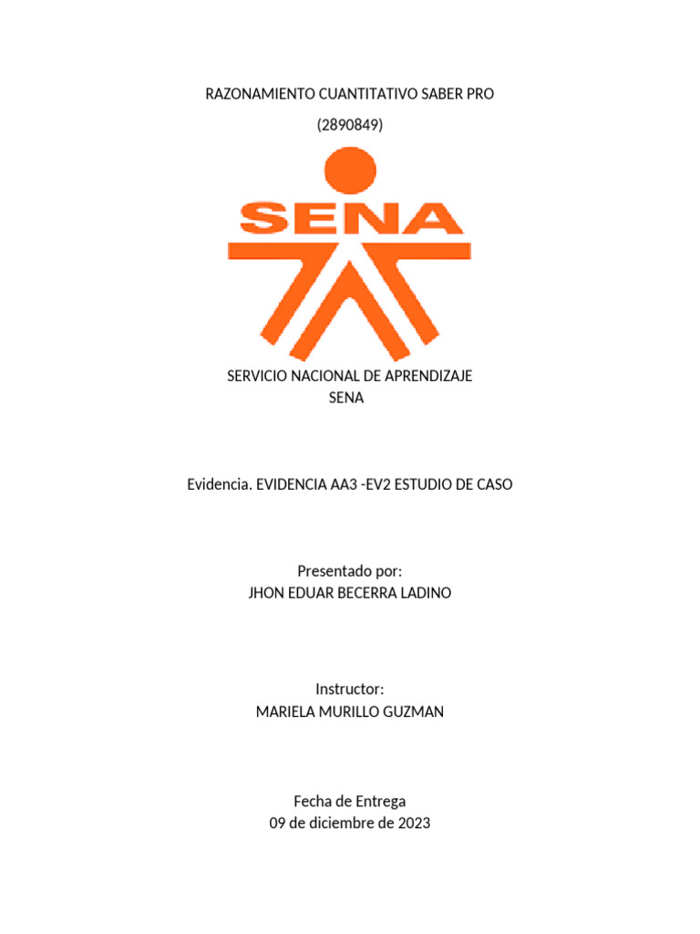 EVIDENCIA AA3 -EV2 ESTUDIO DE CASO | PDF EVIDENCIA AA3 -EV2 ESTUDIO DE CASO | PDF