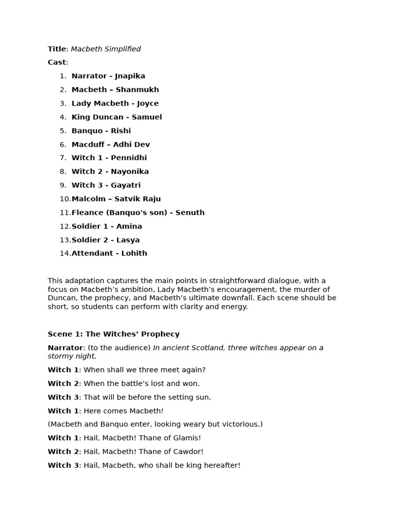 macbeth | PDF | Macbeth | Shakespearean Characters