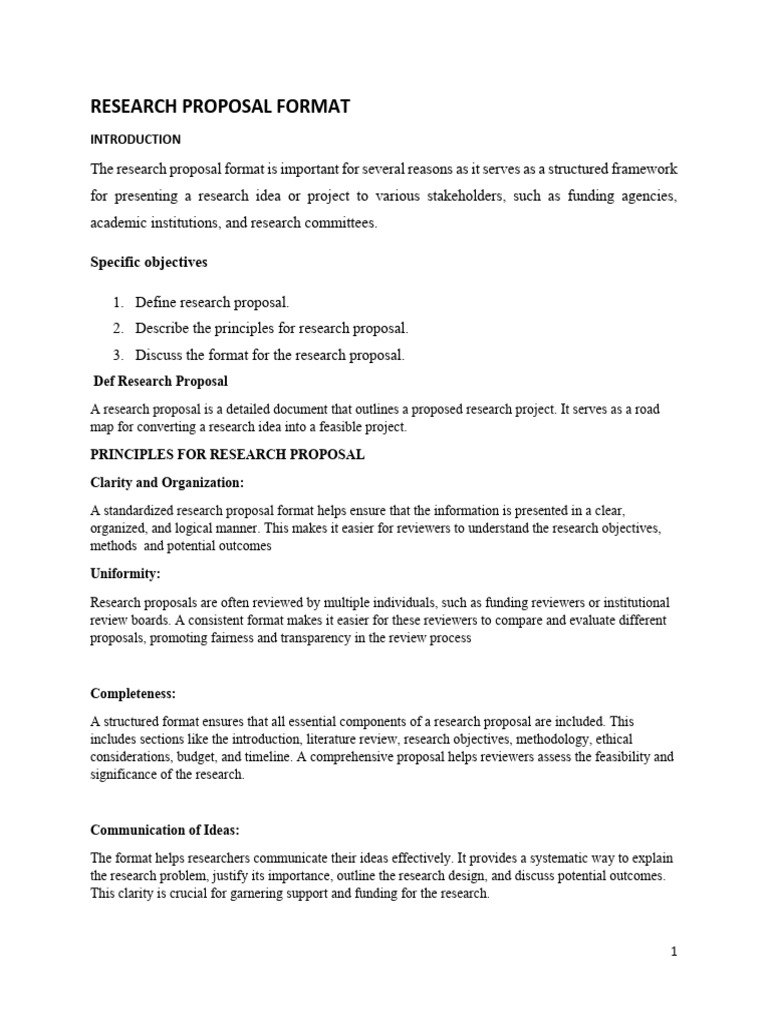 Notes Research Proposal Format | PDF | Survey Methodology | Methodology