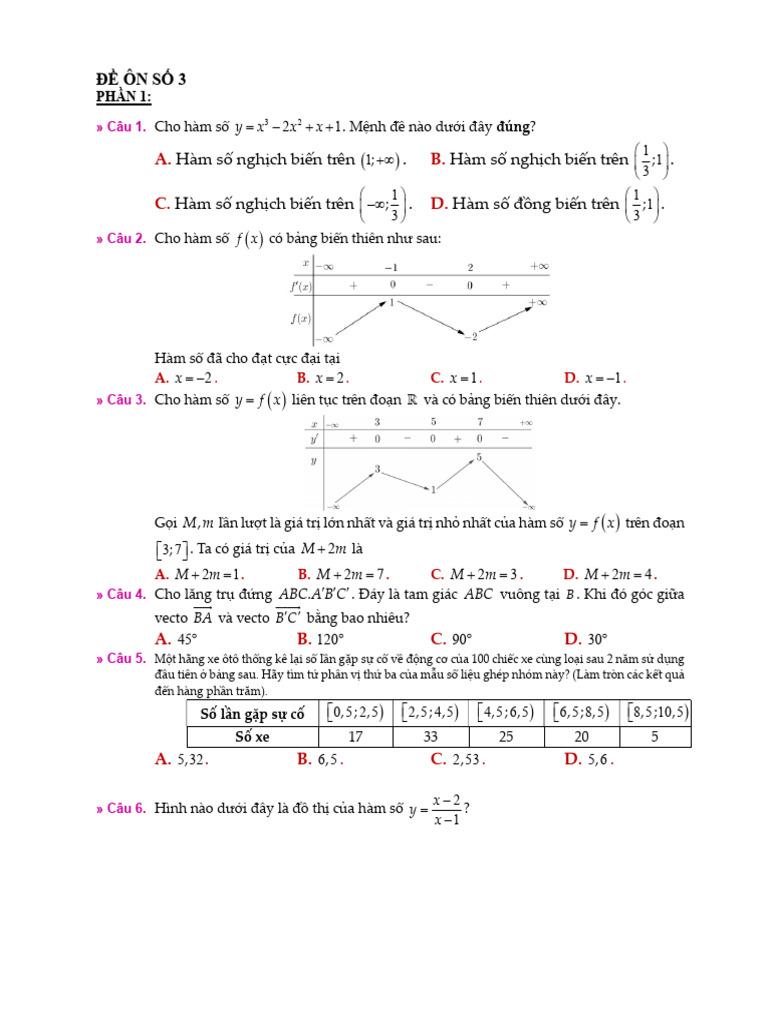 ĐỀ 3 12A3 | PDF