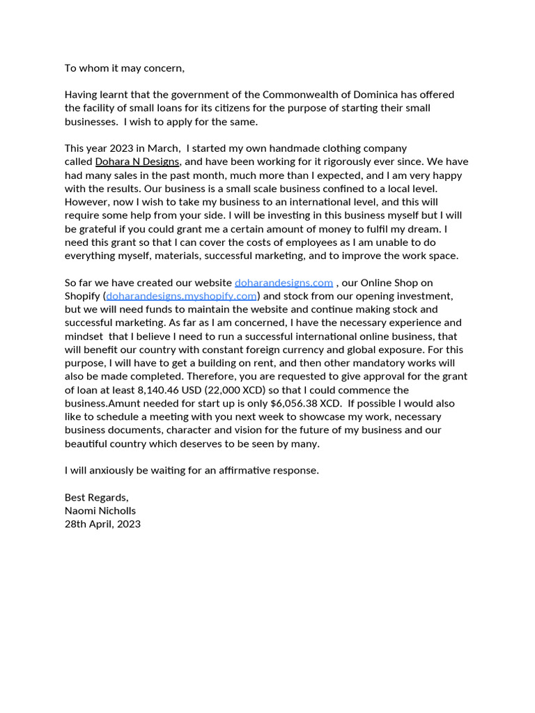 Grant Letter and Invoice | PDF | Crochet | Yarn