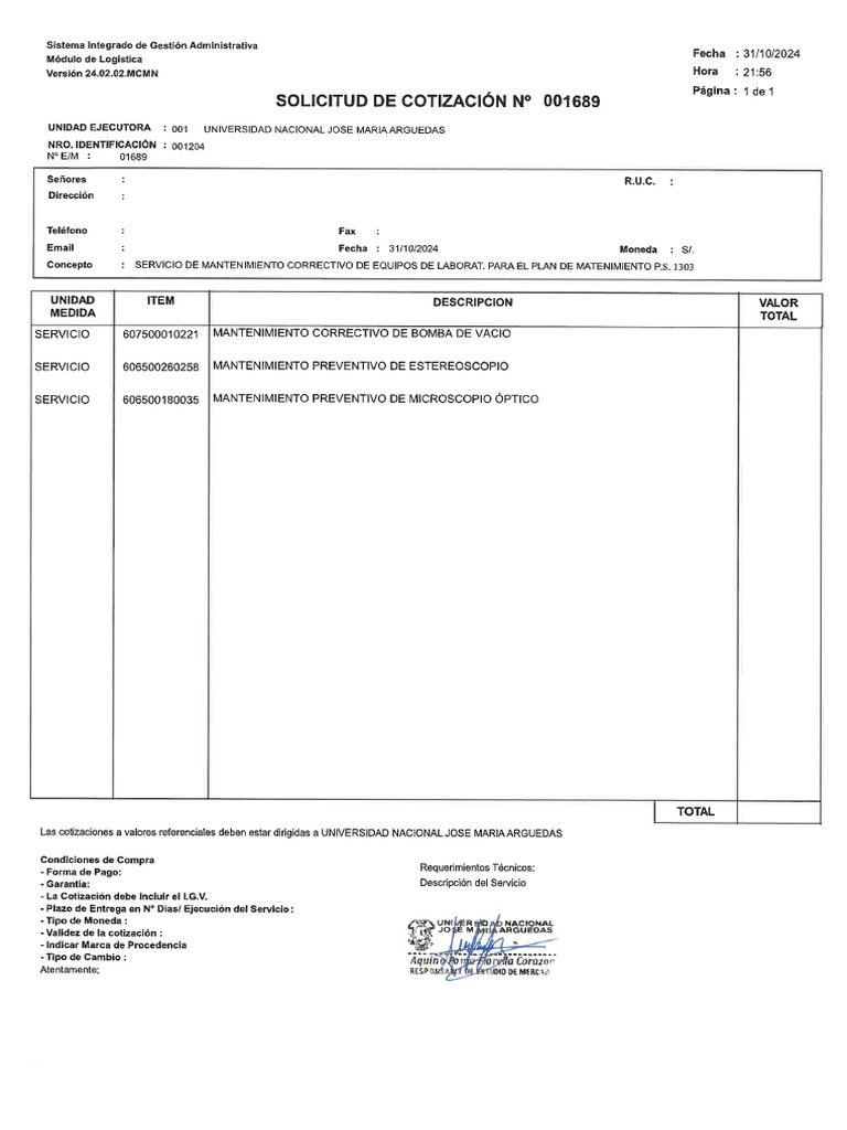 Coti 1689 Mantenimiento Preventivo de Equipo de Lab Plan Mantenimiento | PDF