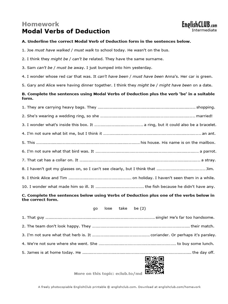 Modals Deduction | PDF | Morphology | Semantic Units