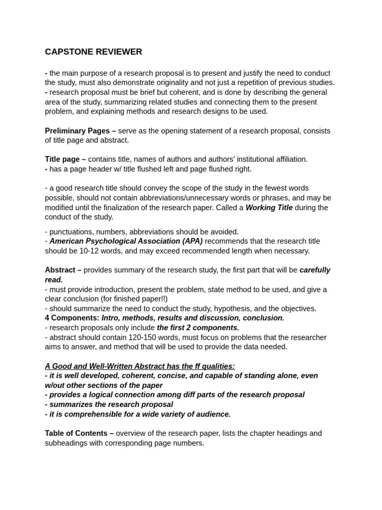 CAPSTONE-REVIEWER | PDF | Scientific Method | Hypothesis