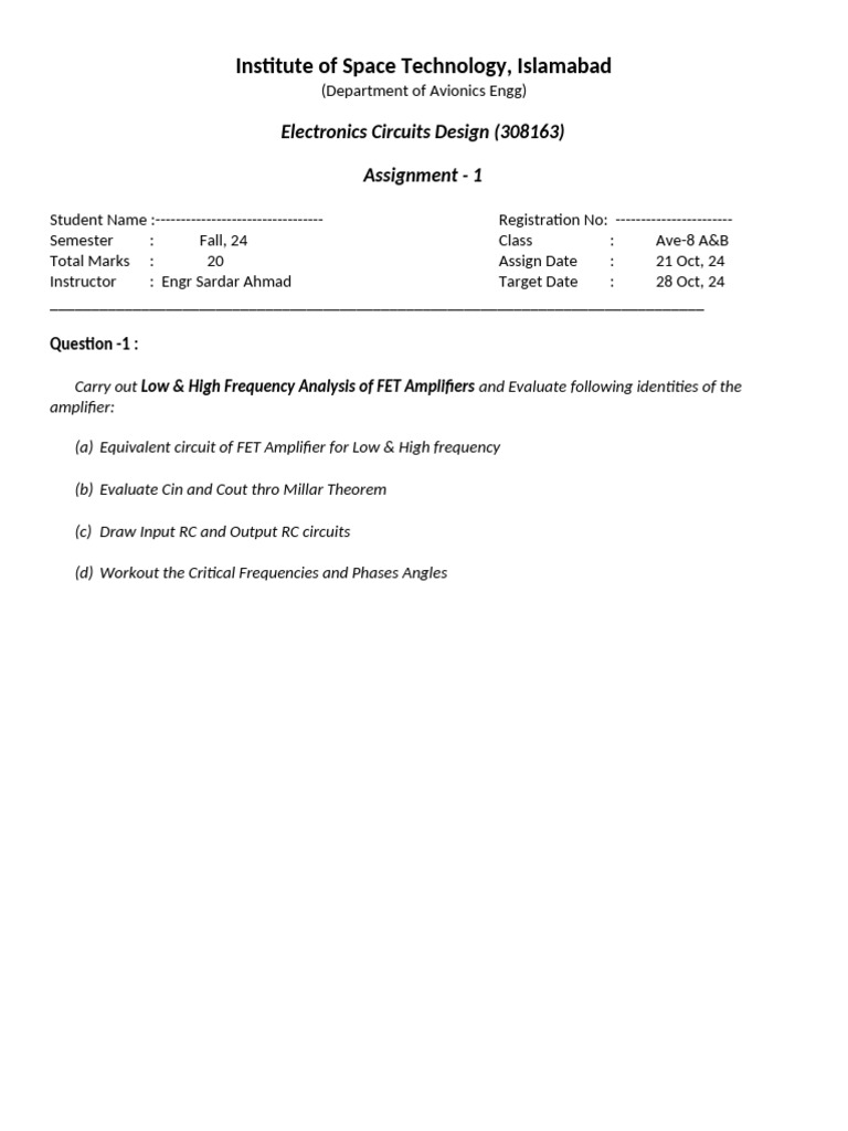 Assignment 1 - ECD - Ave 8 - Fall 24 | PDF