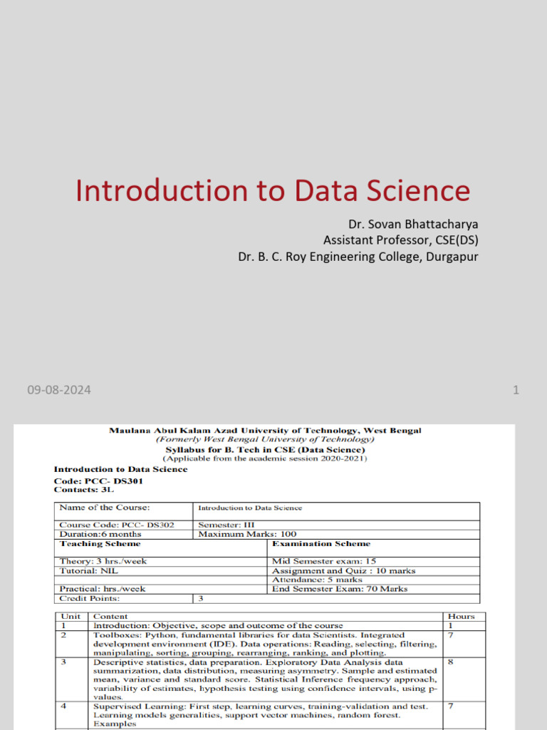 ML - 1 - Sovan - Introduction To ML | PDF | Machine Learning ...
