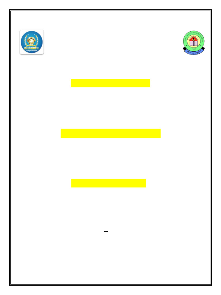 Model Project Front Pages Final | PDF