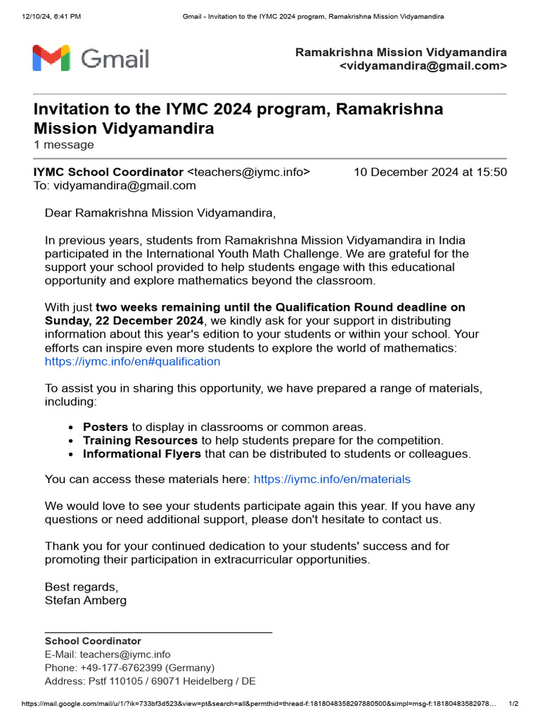 IYMC 2024 Program | PDF