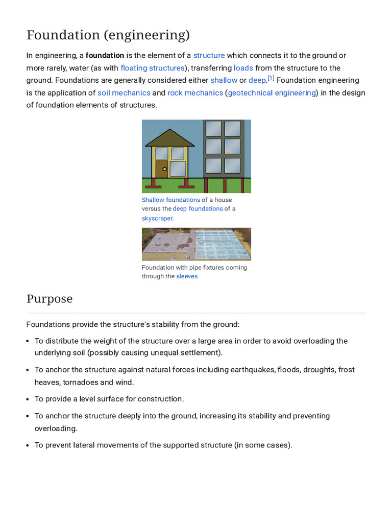 Foundation Engineering Basics Explained | PDF | Foundation (Engineering ...