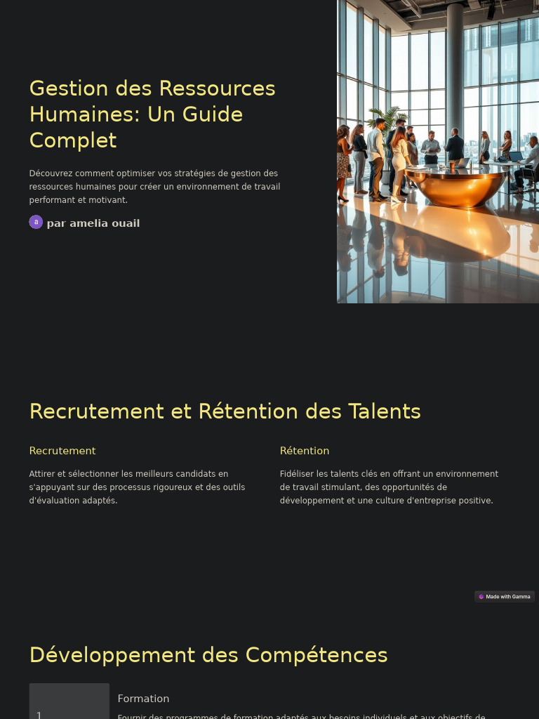Gestion Des Ressources Humaines Un Guide Complet (1) | PDF | Gestion des ressources humaines ...