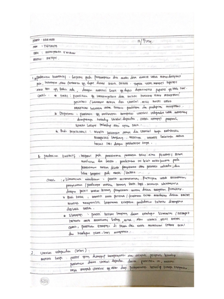 Nurhuda 2261201079 Uts Metode Penelitian | PDF