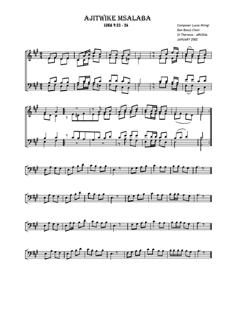 A04f0 Ajitwike Msalaba L.Mlingi | PDF
