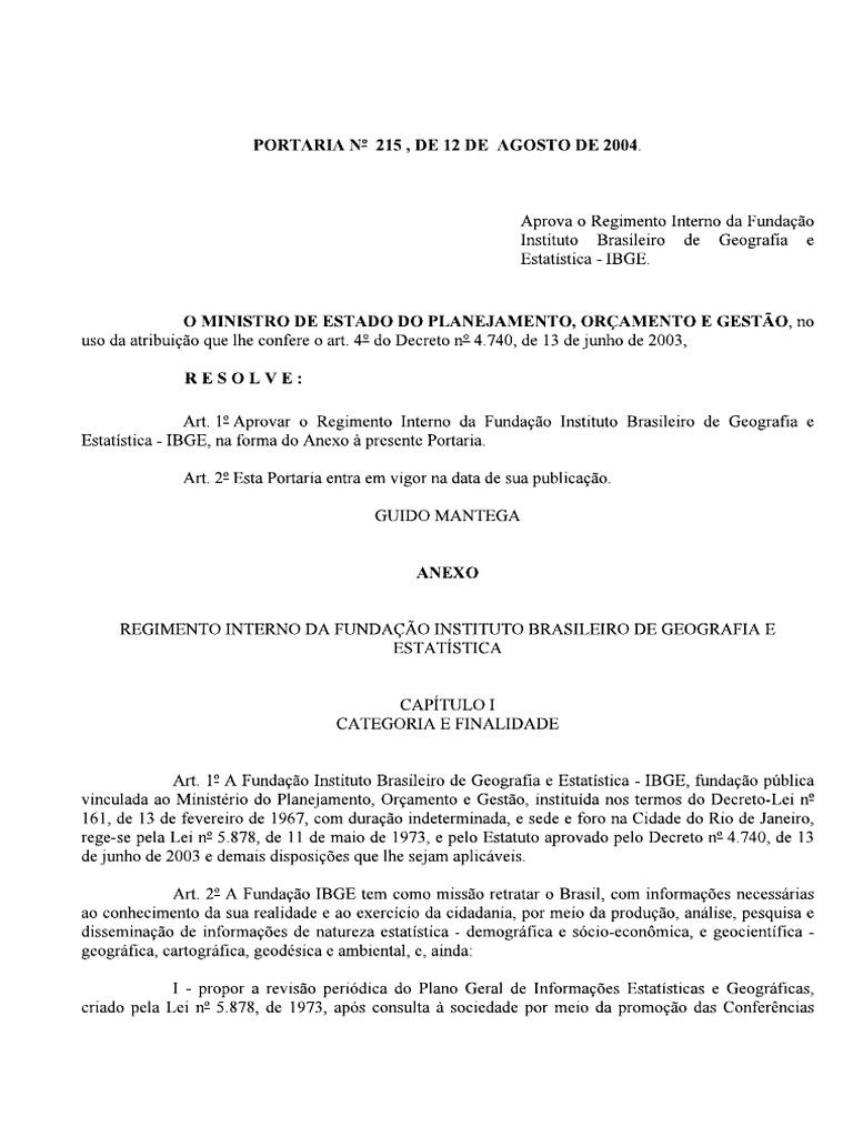 ANEXO 1 Portaria MP 215 | PDF