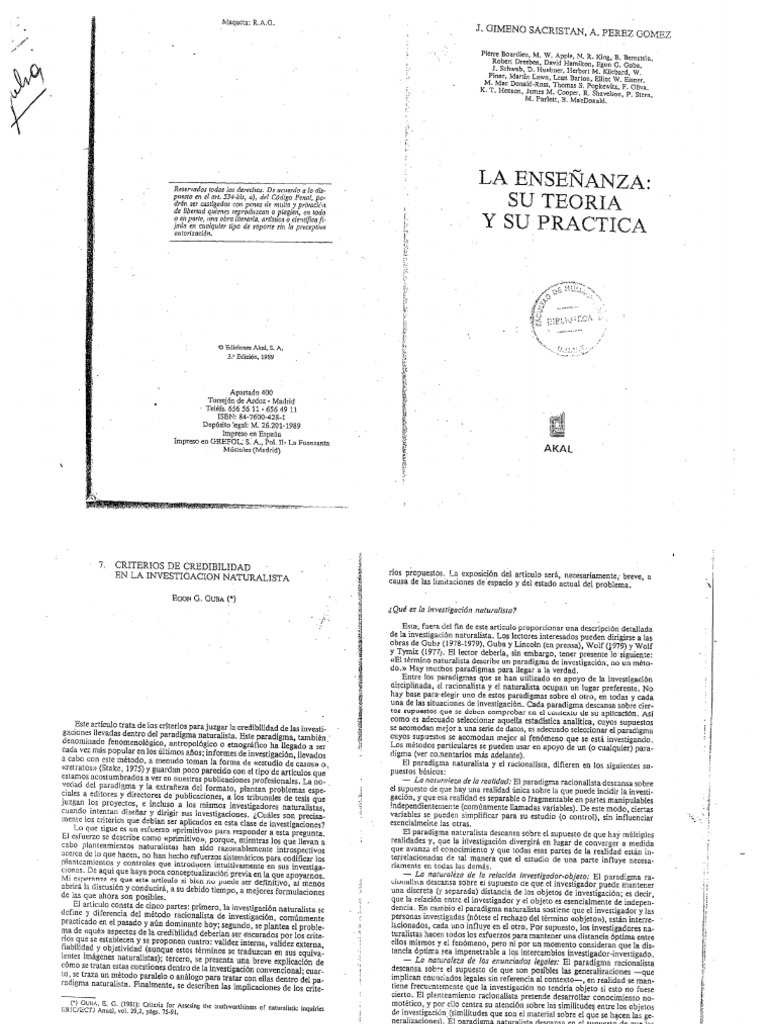 Guba - La Investigación Naturalista | PDF