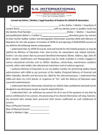 Consent Form For Apaar Id | PDF