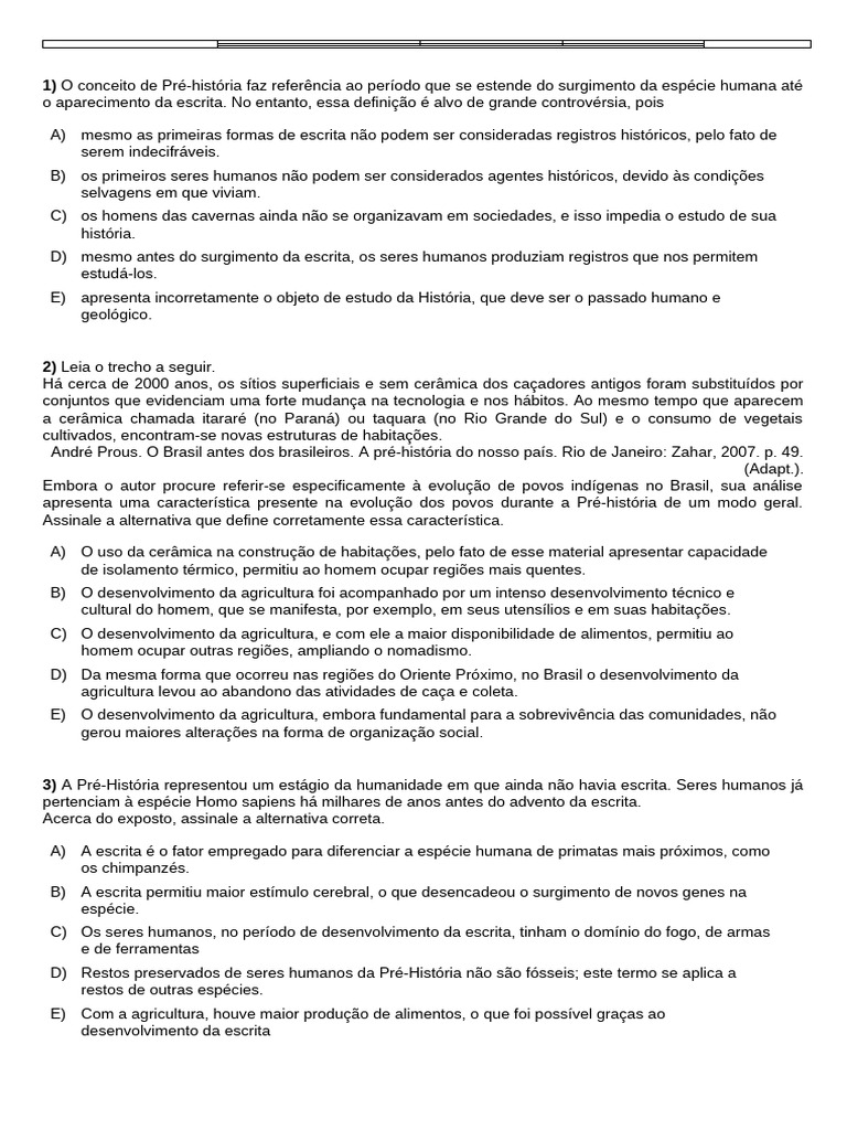 1 Série Gabarito 2 Chamada | PDF | Grécia Antiga | Humano