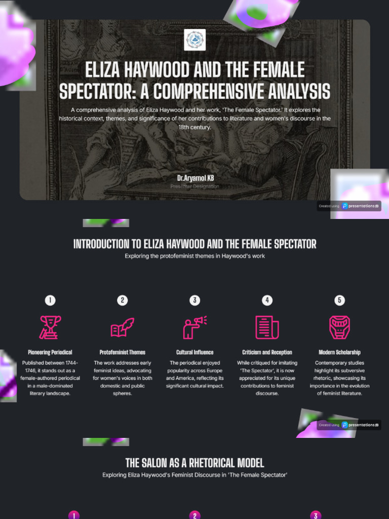 Eliza Haywood Female Spectator Analysis | PDF