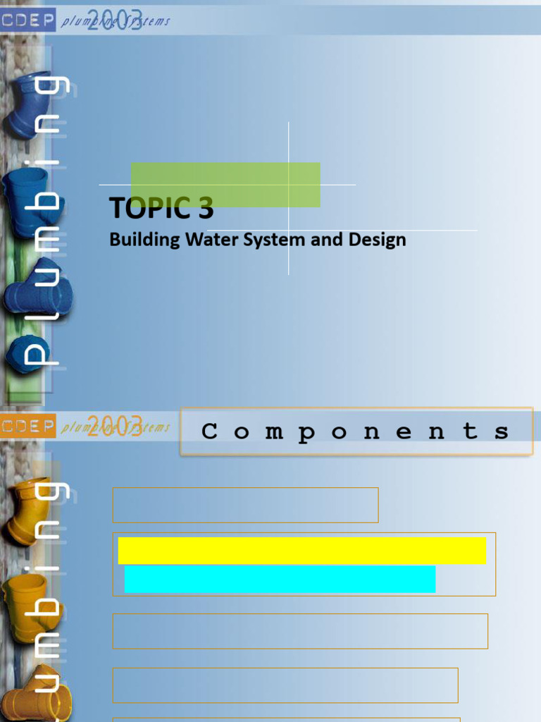 Topic 3 Buiding Water System and Design | PDF | Water Purification | Pump
