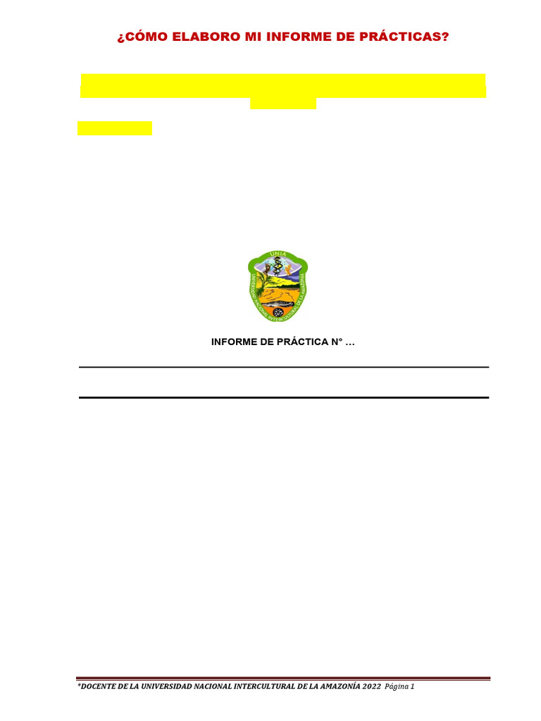 Como Elaboro Mi Informe de Práctica. 2022 - I. | PDF | Teoría | Estadísticas